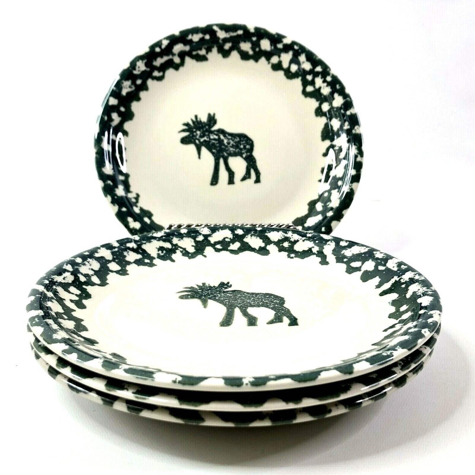 Moose Square Dinner Plates Set Of 4 Woodland by HOME STUDIO - munimoro ...