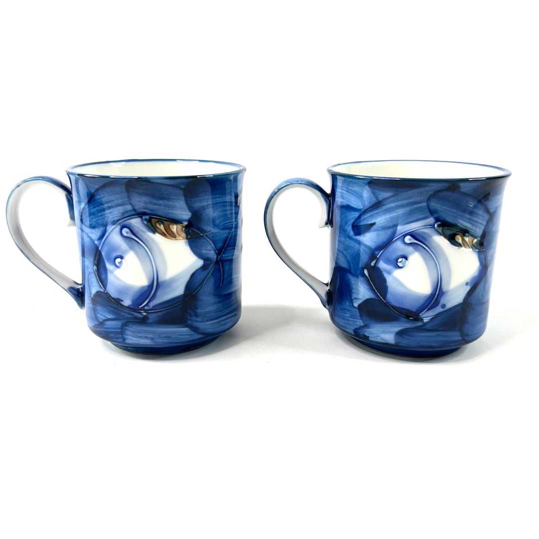 Embossed Tropical Fish Design Coffee or Tea Mug Raised 3d Effect Set of ...