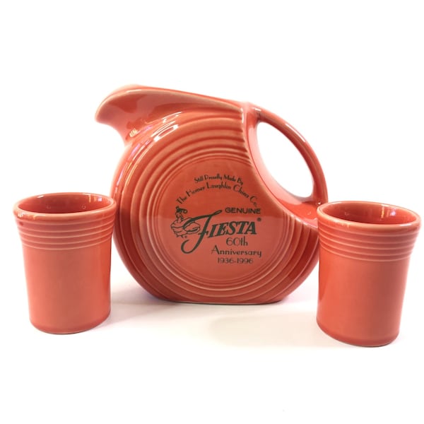 Fiestaware Persimmon Pitcher - Etsy