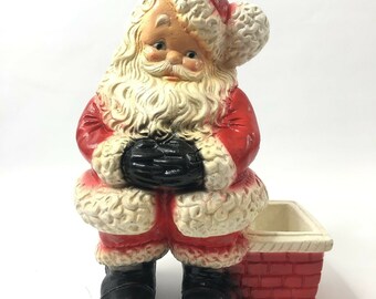Chalkware Santa - Etsy