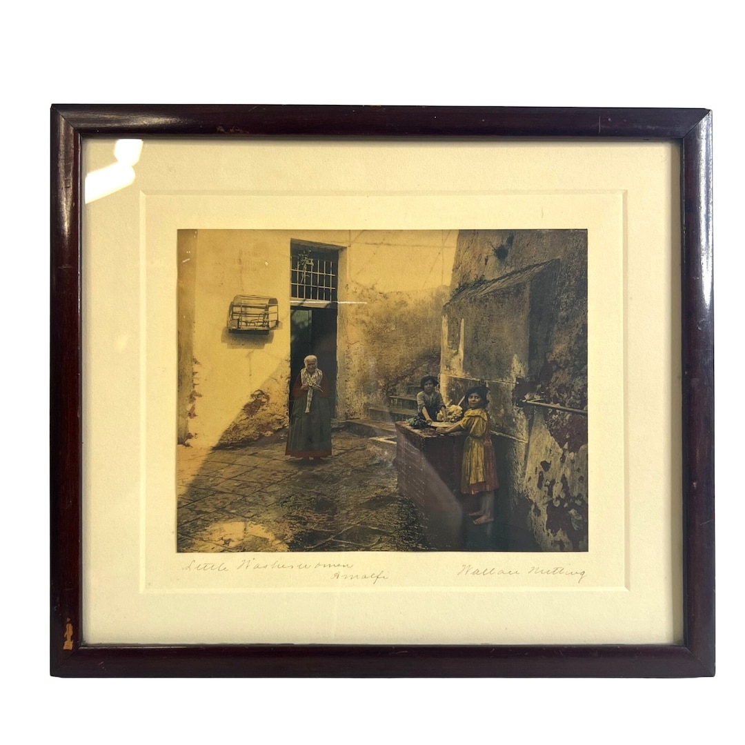 Antique Wallace Nutting Hand Tinted Photograph Live Signature Framed ...