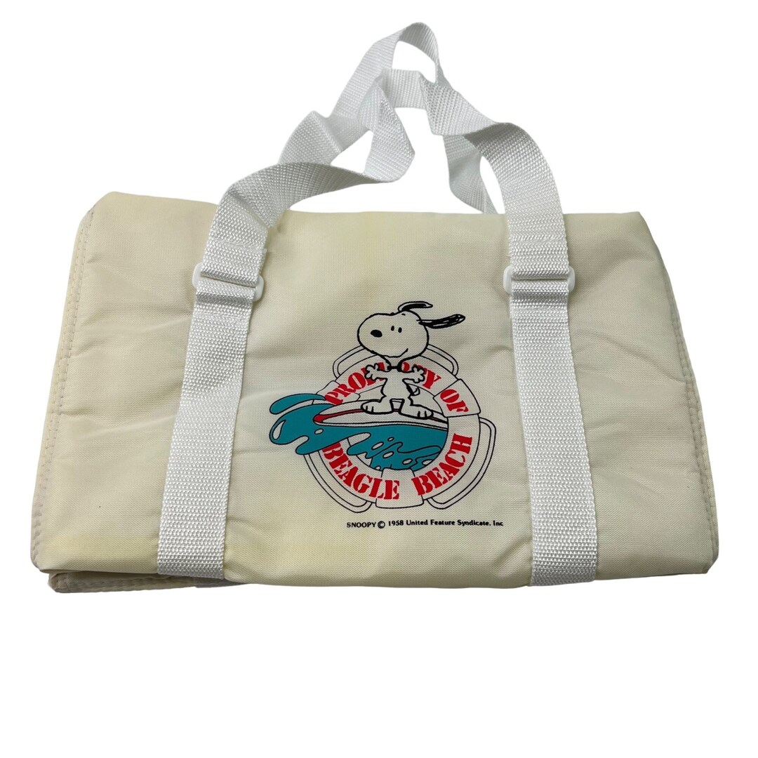 Vintage Snoopy Insulated Cooler Lunchbox Carryall Tote Bag Dead Stock ...