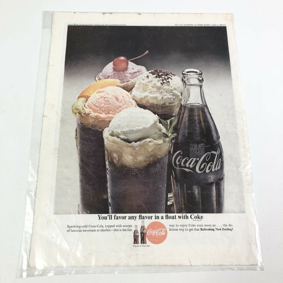 Vintage 1962 Coca Cola Coke Float Magazine Print Ad Old Taylor | Etsy