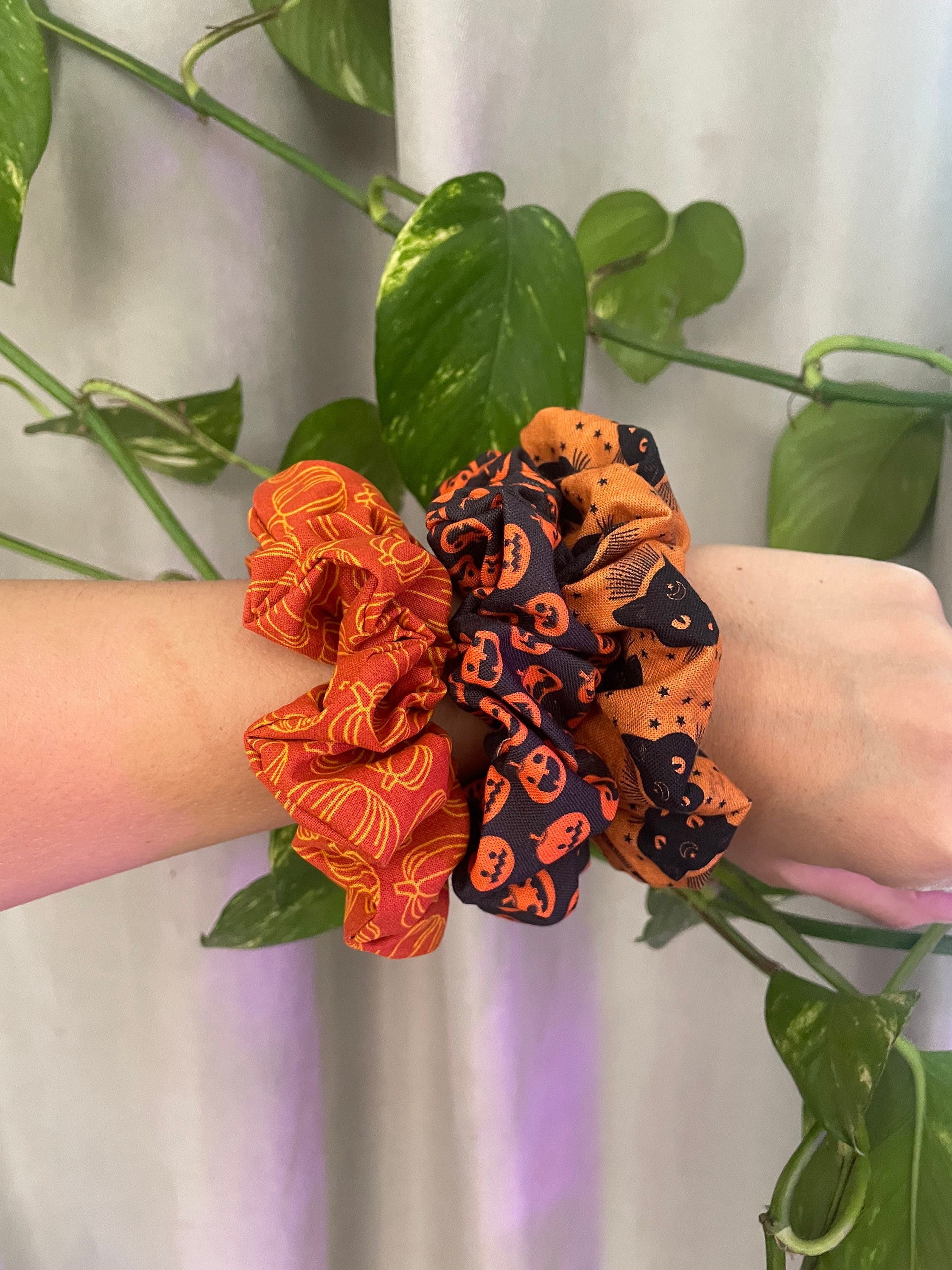 100% Cotton Halloween Scrunchie - Etsy
