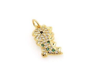 Gold Godzilla Necklace - Etsy