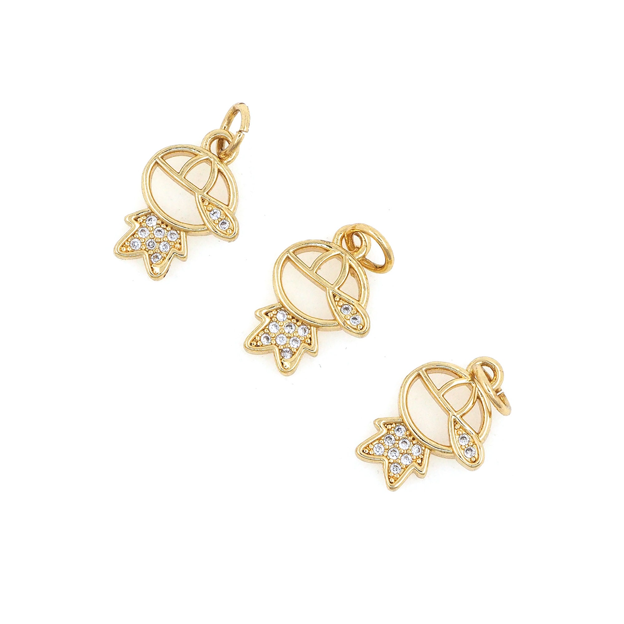 Micropavé CZ Little Boy Charm, 18K Gold Filled Boy Necklace, Gift for ...