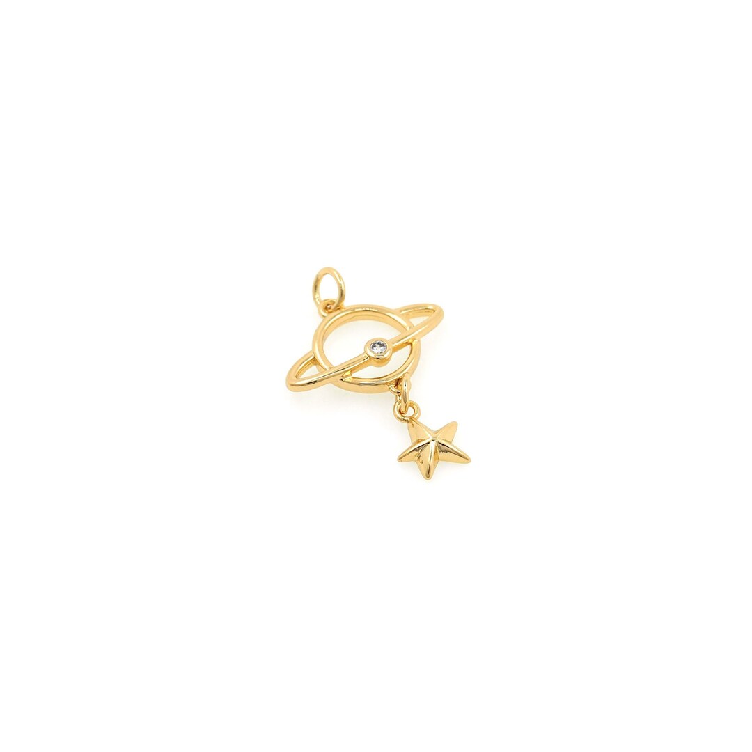 18K Gold Filled Jupiter Pendant, Planet Pendant, Planet Necklace ...