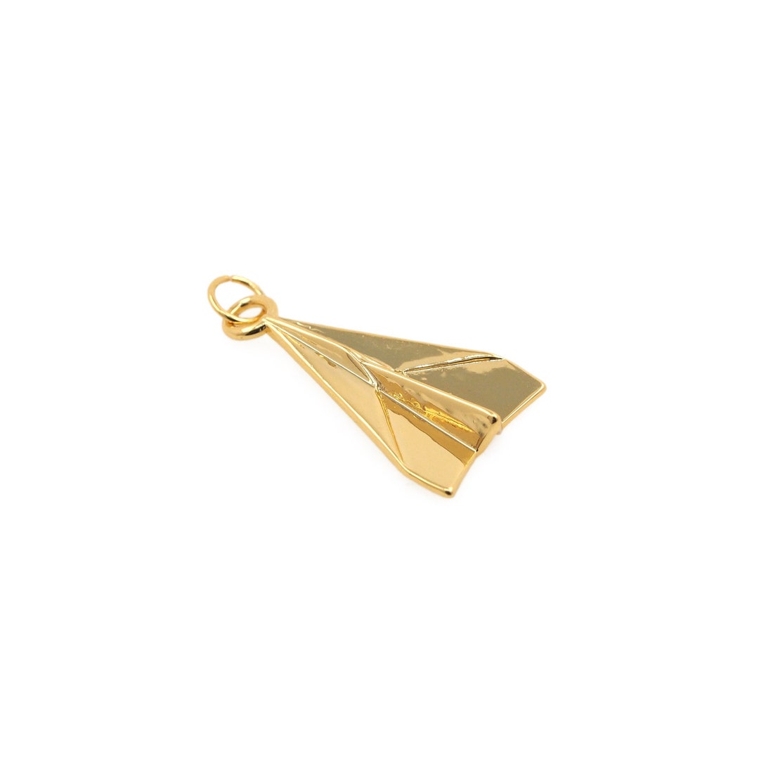 Paper Airplane Pendants, 18K Gold Filled Paper Airplane Necklaces ...