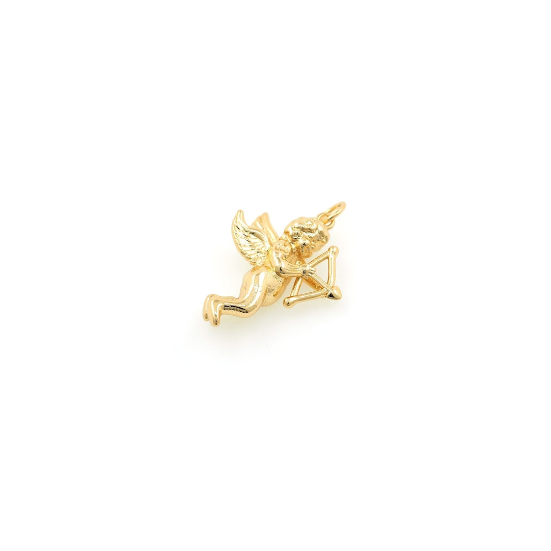 18K Gold Filled Cupid's Arrow Pendant, Cupid Necklace, Eros Pendant ...