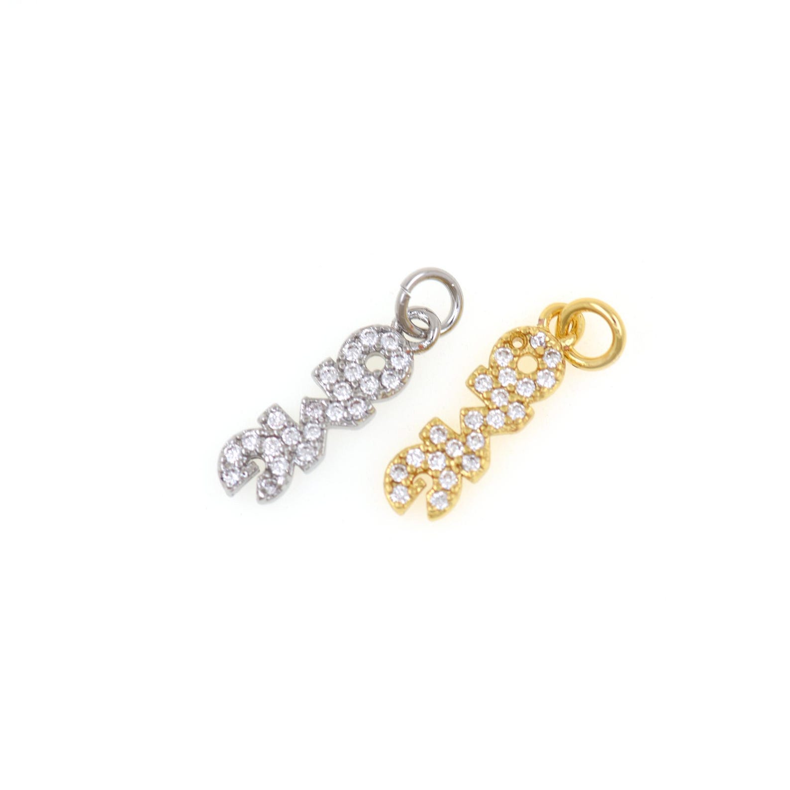 Unique OMG Pendant in 18K Gold Filled and Silver With Sparkling Zircon ...