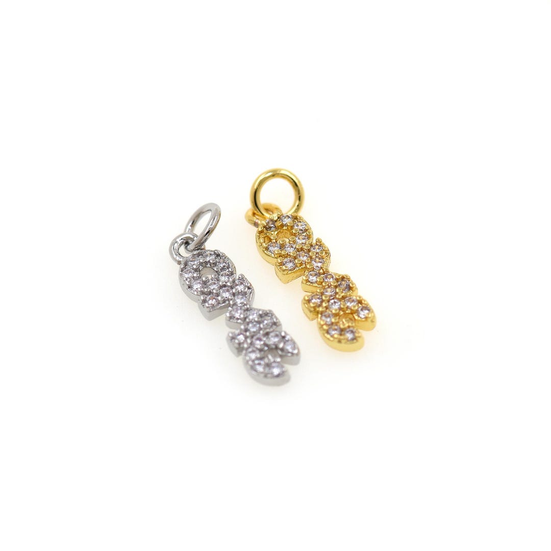 Unique OMG Pendant in 18K Gold Filled and Silver With Sparkling Zircon ...