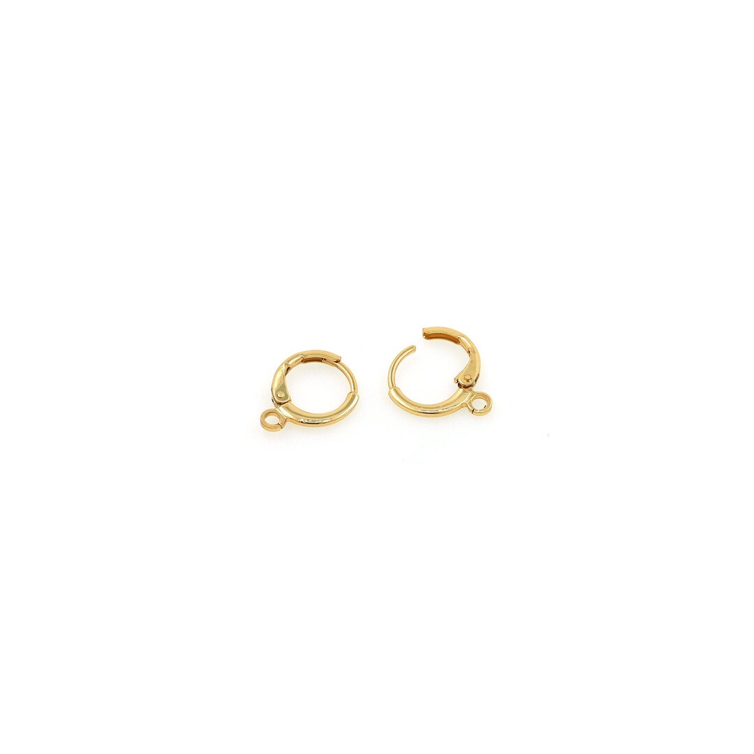 18K Gold Stuffed Earring Buckle, Gold Earring Attachment Buckle,diy ...