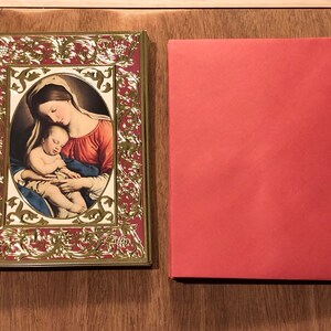 Set of 19 PAPER MAGIC Group Virgin & Child Gold Embossed Christmas ...