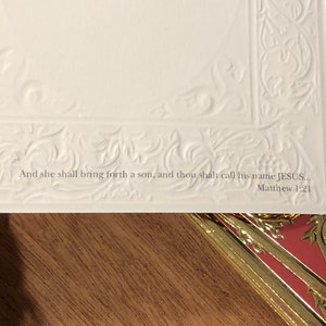 Set of 19 PAPER MAGIC Group Virgin & Child Gold Embossed Christmas ...