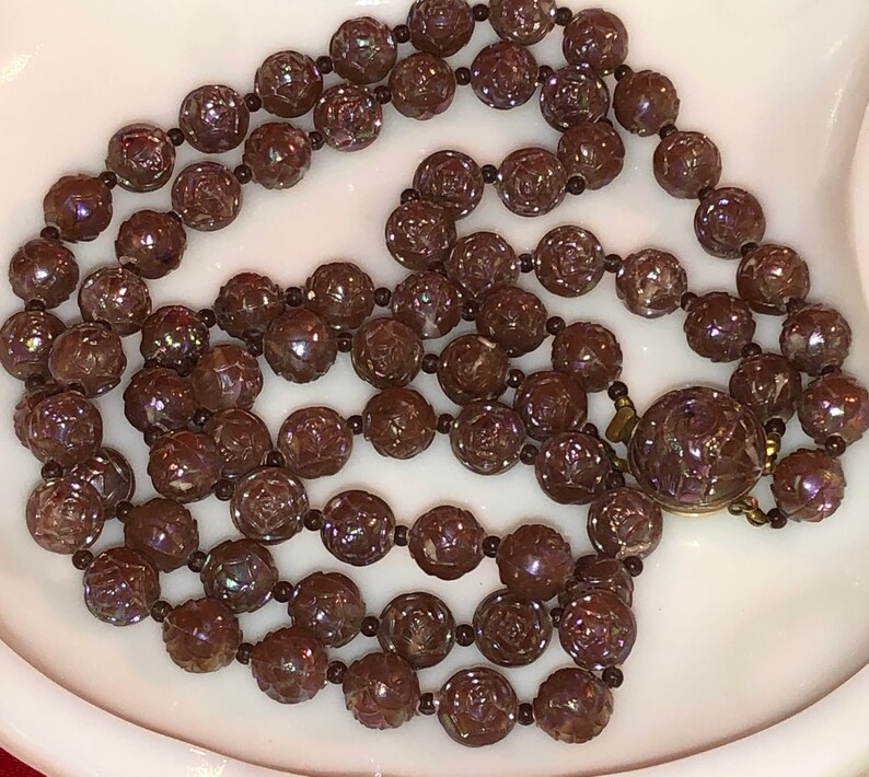 Vintage 1950s/60s Iridescent Root Beer Textured Plastic Double - Etsy