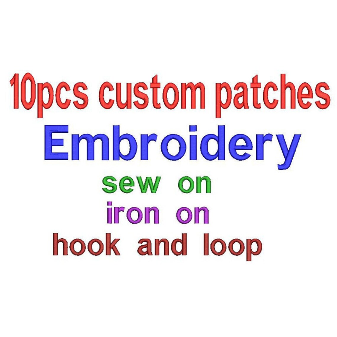 10pcs Custom Embroidered Patches Logo Name Patch for Clothing - Etsy
