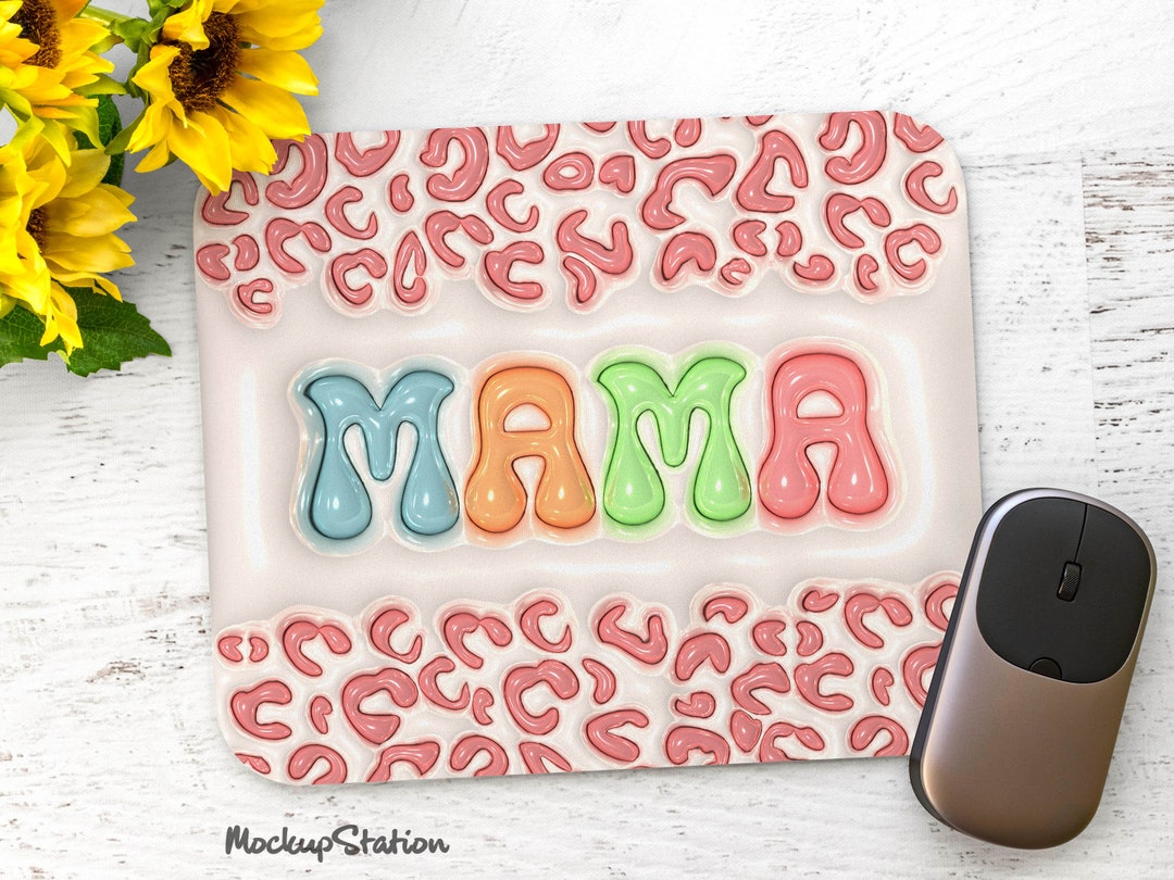 3D Inflated Puffy Mama Mouse Pad, Mom Puff Mommy Bubble Mouse Mat ...
