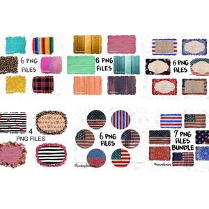 Sublimation Background PNG Bundle, Frame Design Clip Art Graphic ...