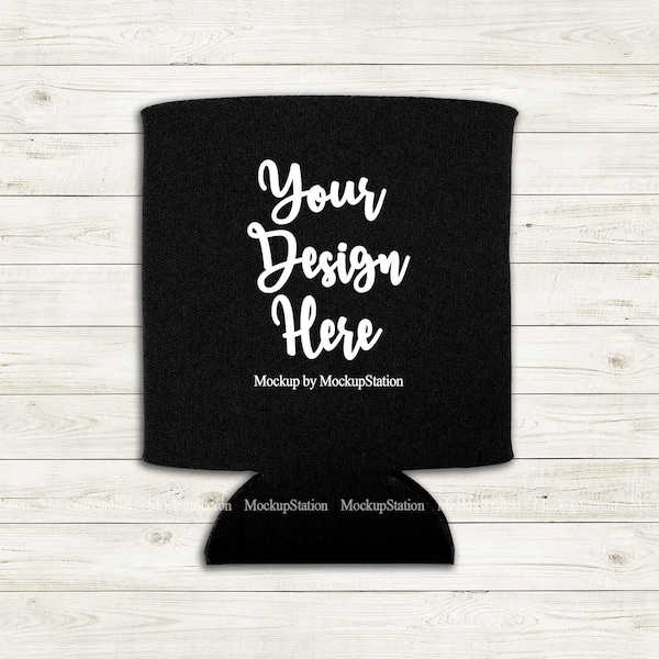 Black Koozie Mockup - Etsy