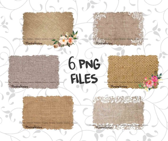 Digital Frames Burlap Background