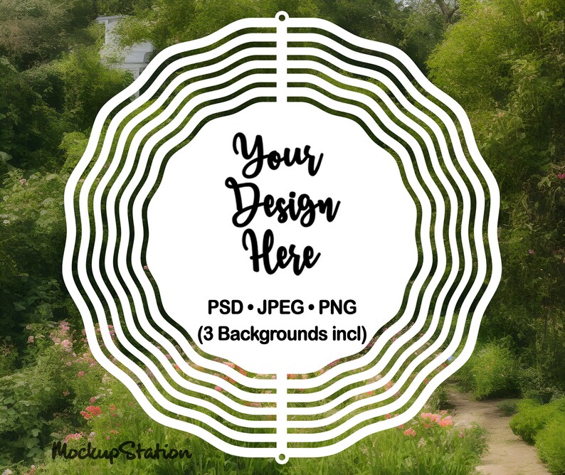 Wind Spinner Mockup PSD File, Add Your Own Image and Background, Yard ...