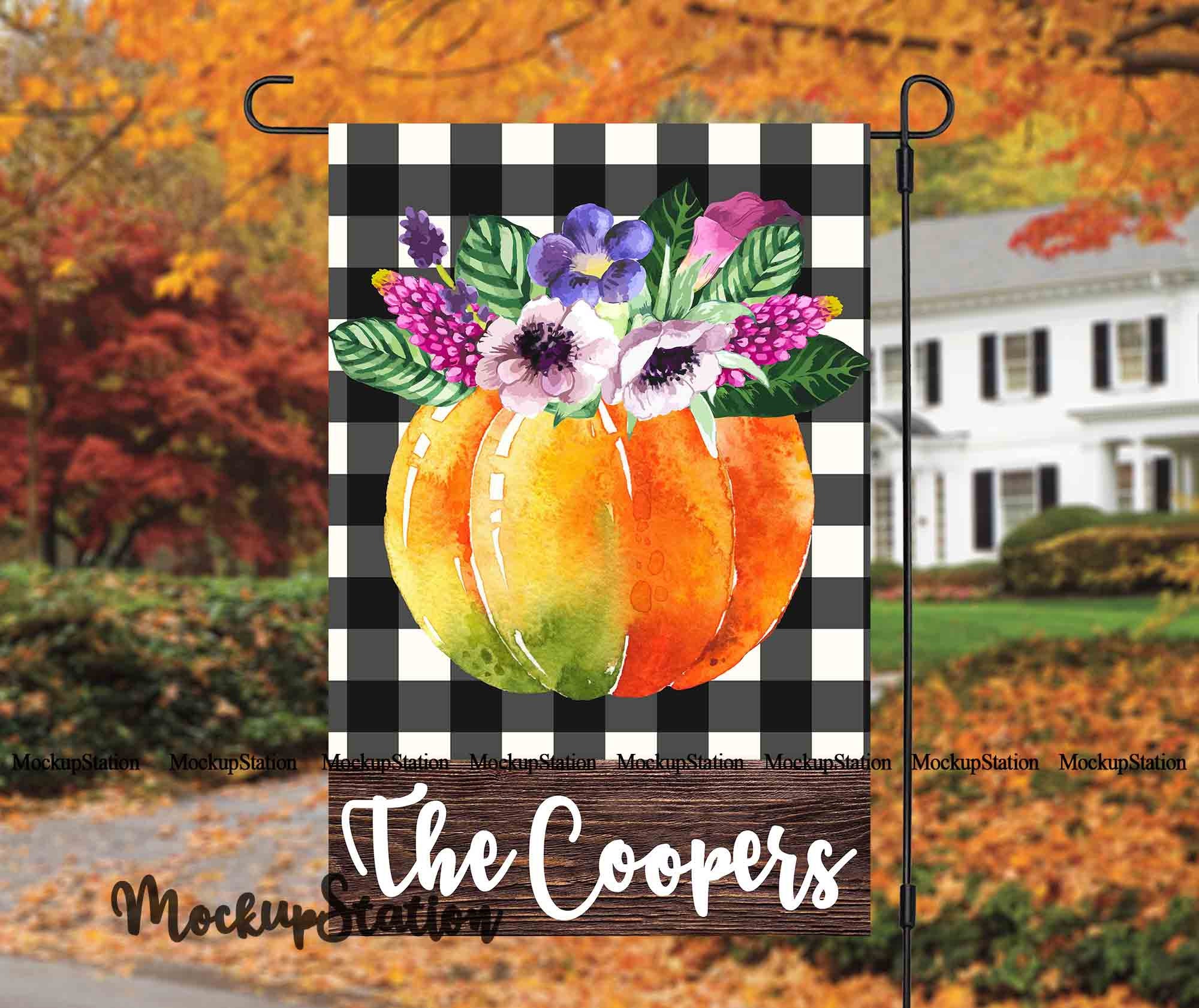 Fall Garden Flag Design PNG Autumn Yard Decor Sublimation | Etsy