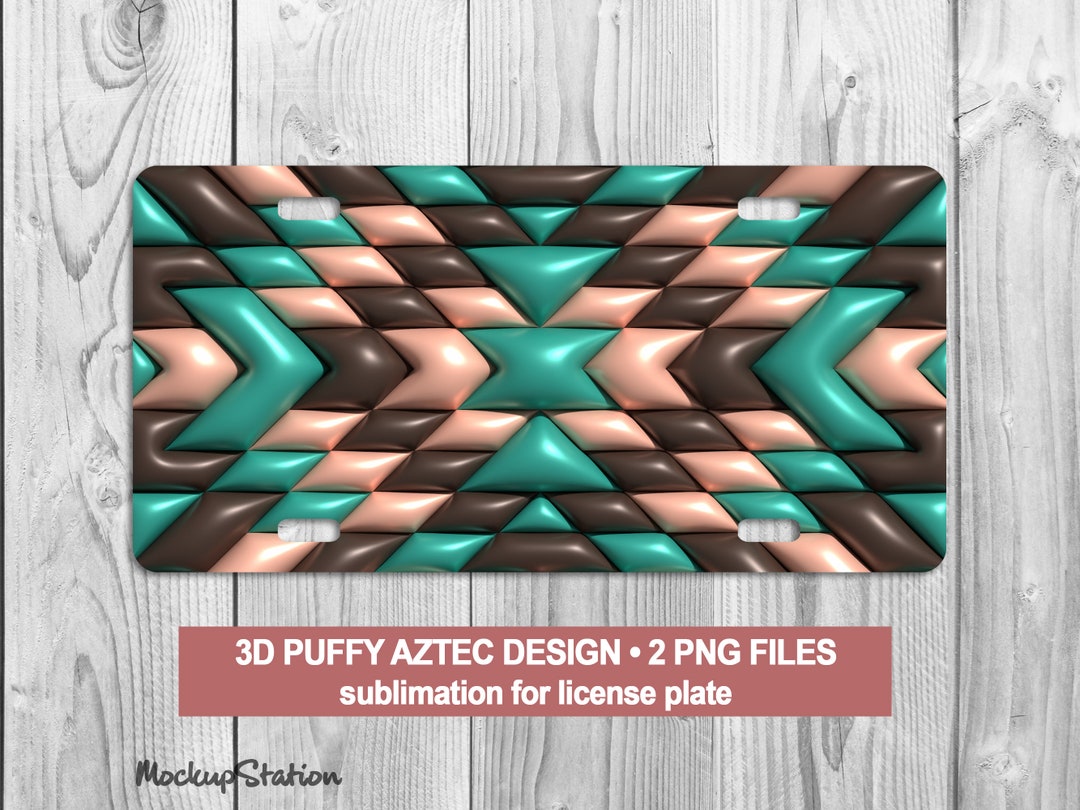 Western License Plate PNG | Aztec Car Plate Art Sublimation Digital ...