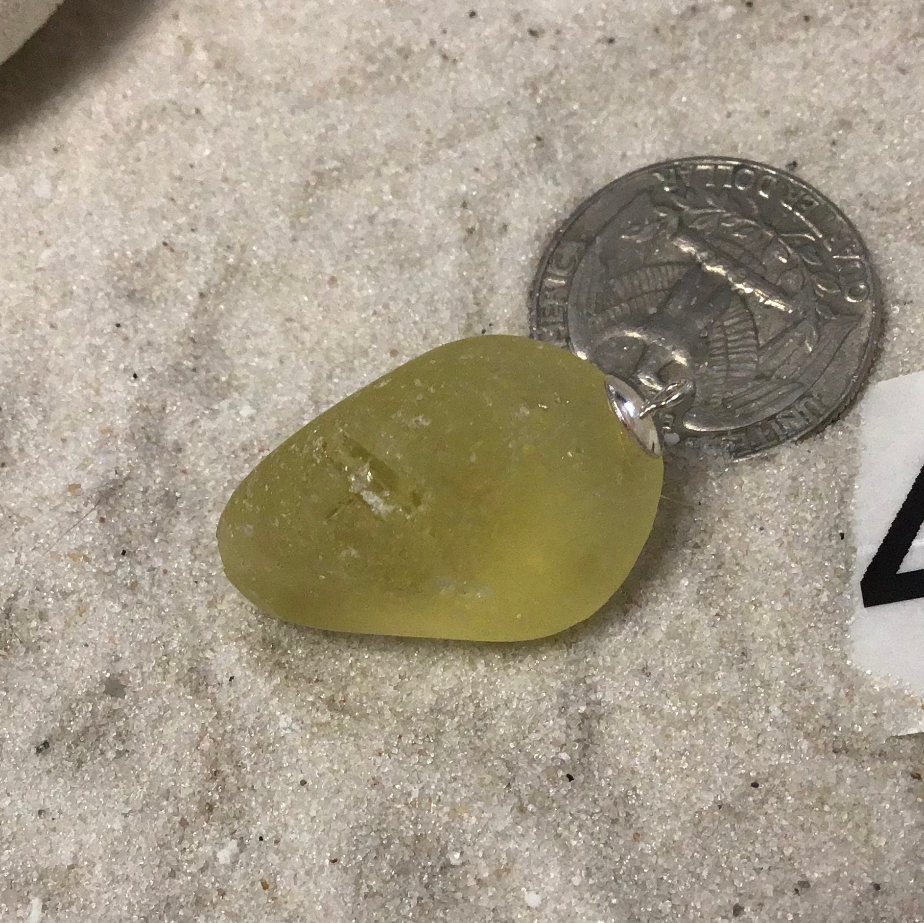 Genuine English Sea Glass From Seaham With Sterling Silver Figaro Chain ...