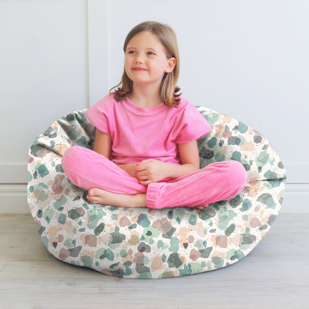 Printed Kids Mini-slouch Bean Bag Chair Filled, Durable Childrens ...