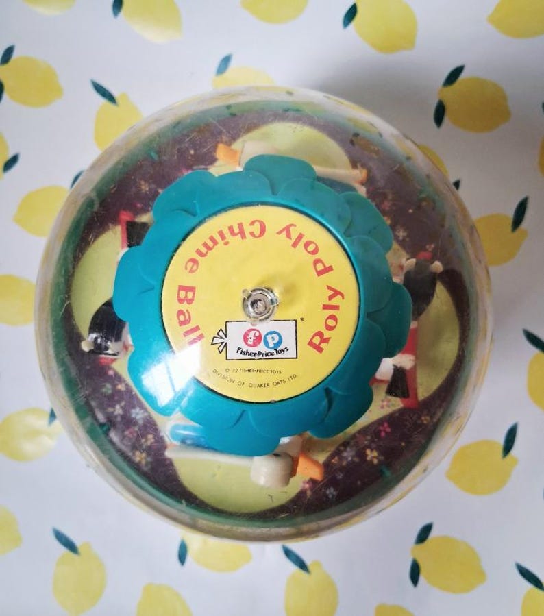 Vintage Fisher-price Roly Poly Chime Ball – Musical Carousel Toy ...