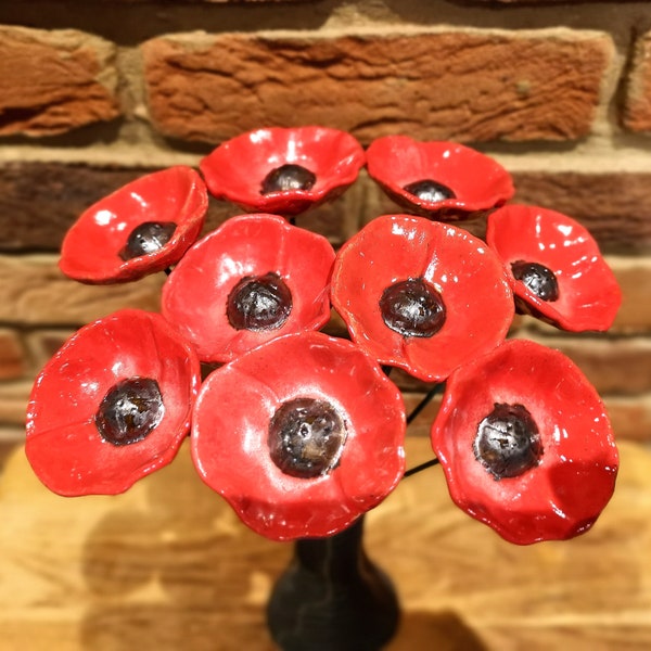 Ceramic Poppy - Etsy