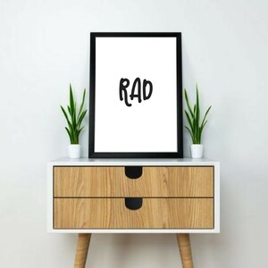 Typography Print // Black and White Art // Quote Print // Rad Poster ...