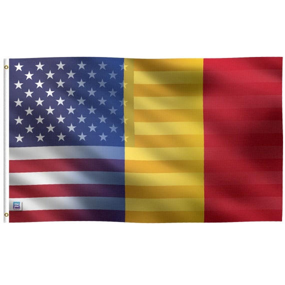 Romanian American Flag