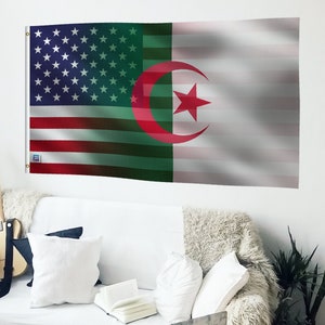 Algerian American Hybrid Flag - 100% Polyester W/ Brass Grommets ...