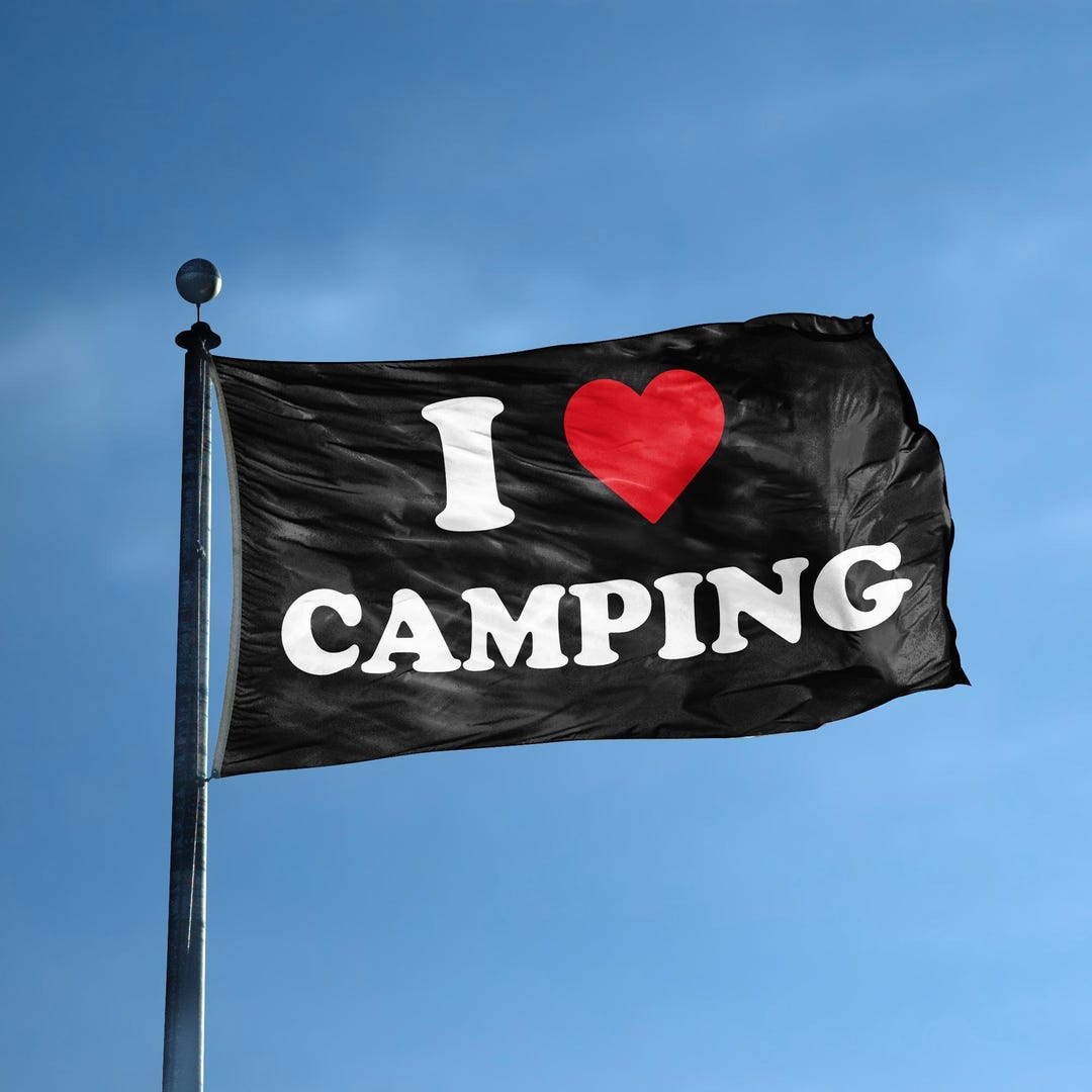 I Love Camping Flag 12x18 in to 3x5 Ft – Outdoor Polyester Banner - Etsy