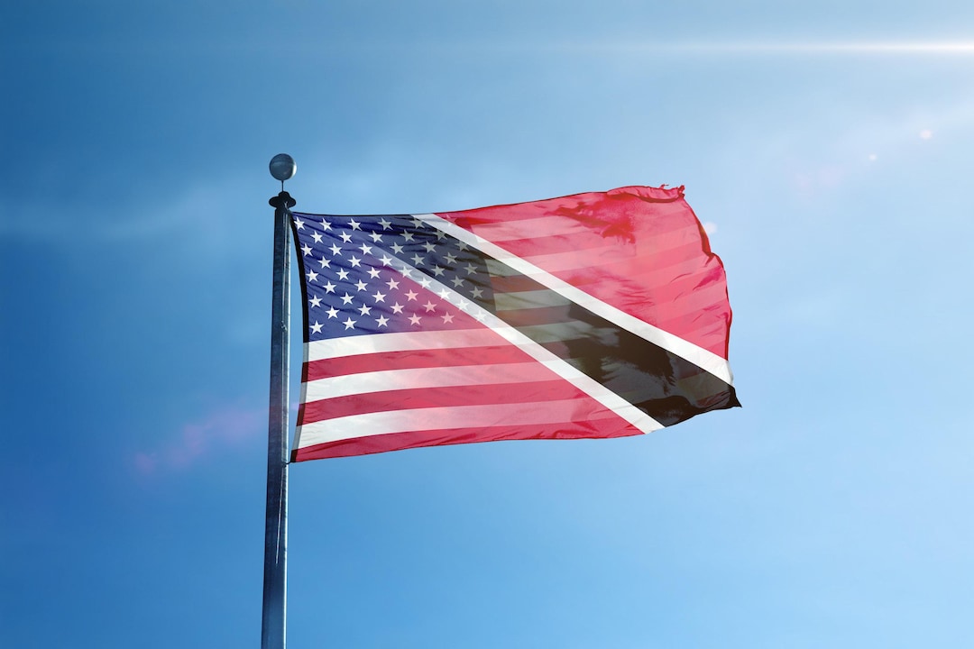Trini American Hybrid Flag - 12x18 in to 3x5 Ft, Indoor Outdoor Banner ...