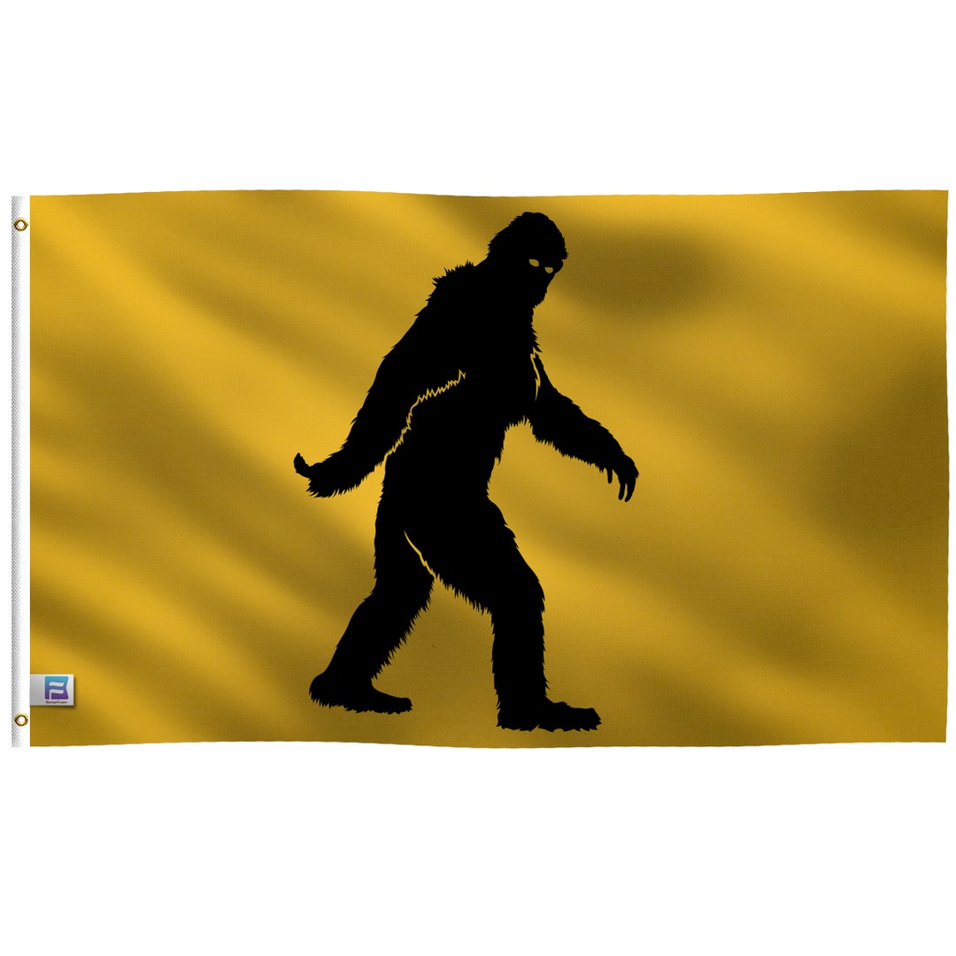 Bigfoot Sasquatch Flag - 100% Polyester Banner W/ Strong Canvas Header ...