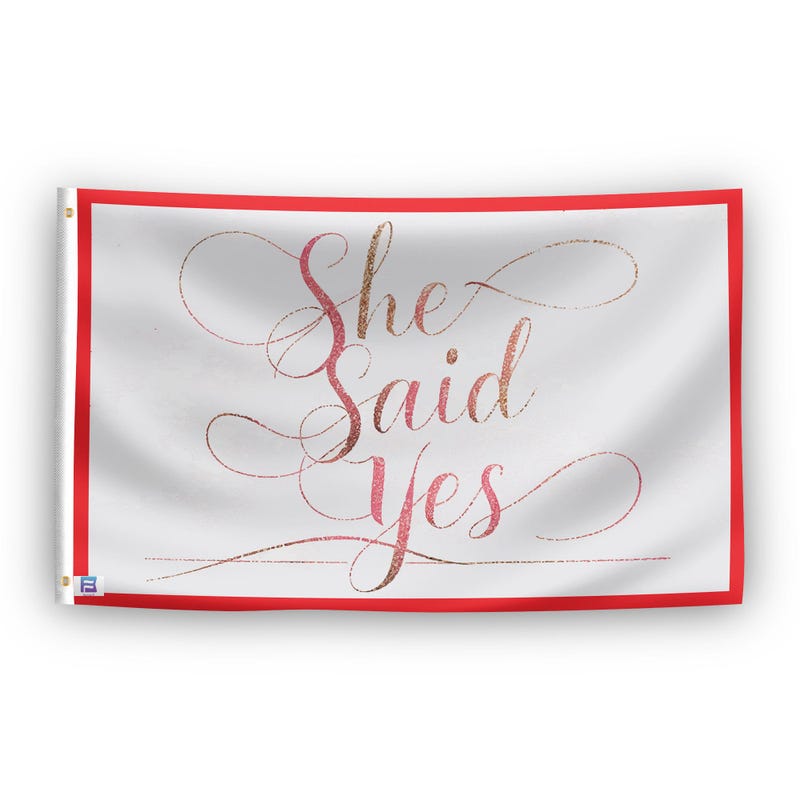 She Said Yes Banner - Etsy