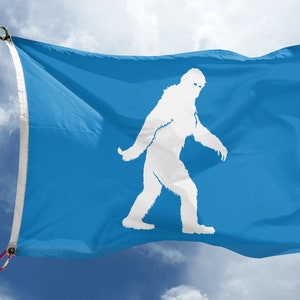 Bigfoot Sasquatch Flag 100% Polyester Banner W/ Strong Canvas Header ...