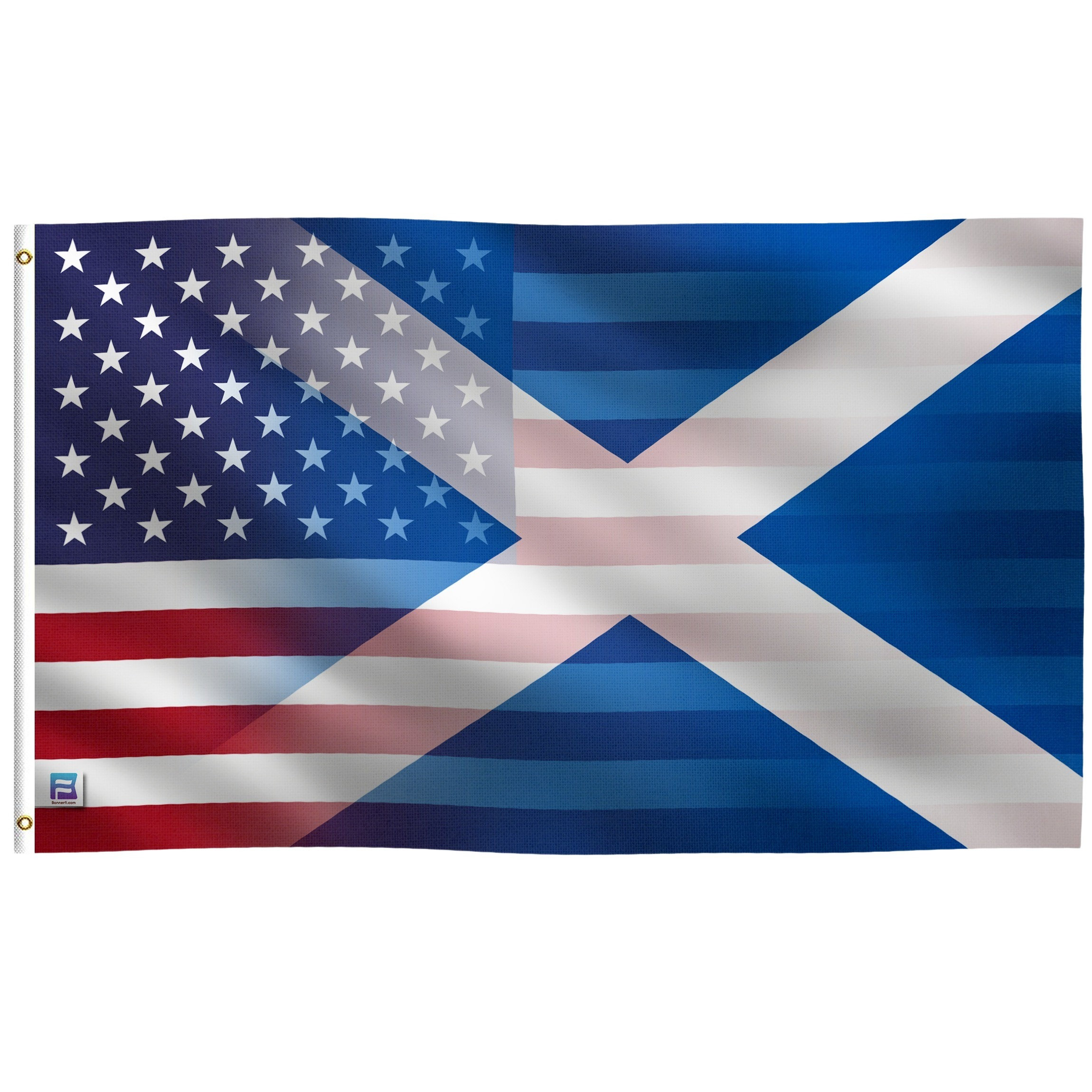 3x5 Ft Scottish American Hybrid Flag 100% Polyester W/ Brass - Etsy
