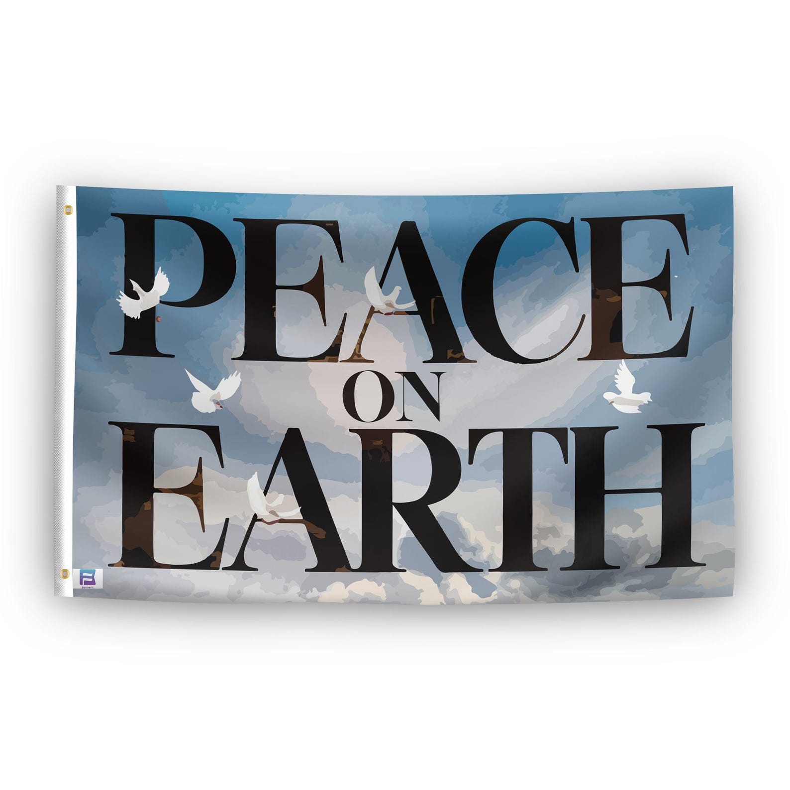 Peace on Earth Flag 12x18 in to 3x5 Ft - Inspirational Banner, Indoor ...
