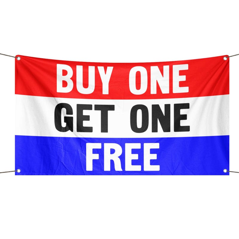 Buy One Get One Free Sign - Etsy