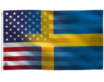 American Swedish Flag - Etsy