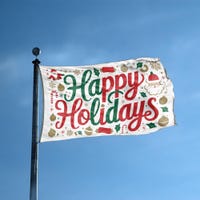 Custom Christmas Flag, Christmas Garden Flag, Holiday Welcome Flag ...