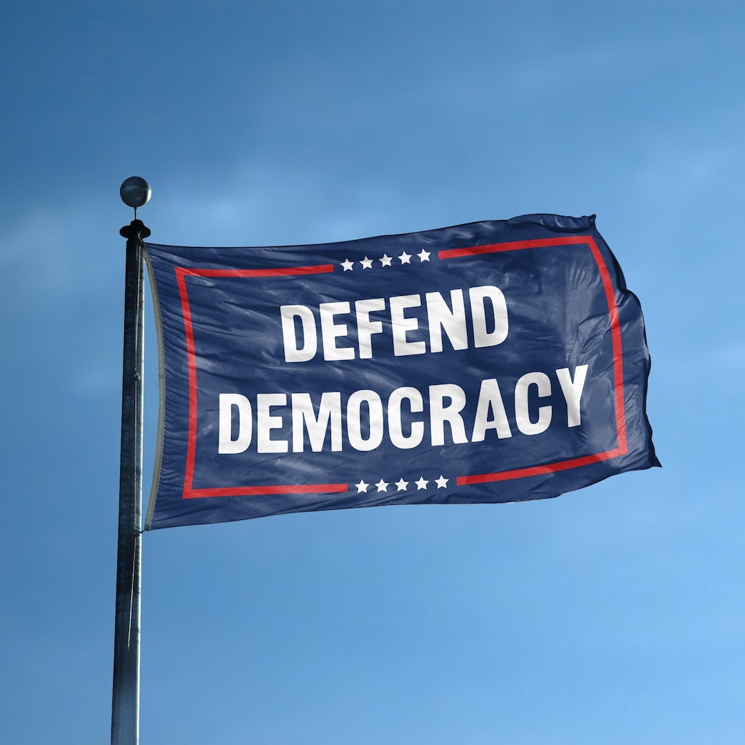 Defend Democracy 3x5ft Flag: Polyester Indoor Outdoor Banner - Etsy