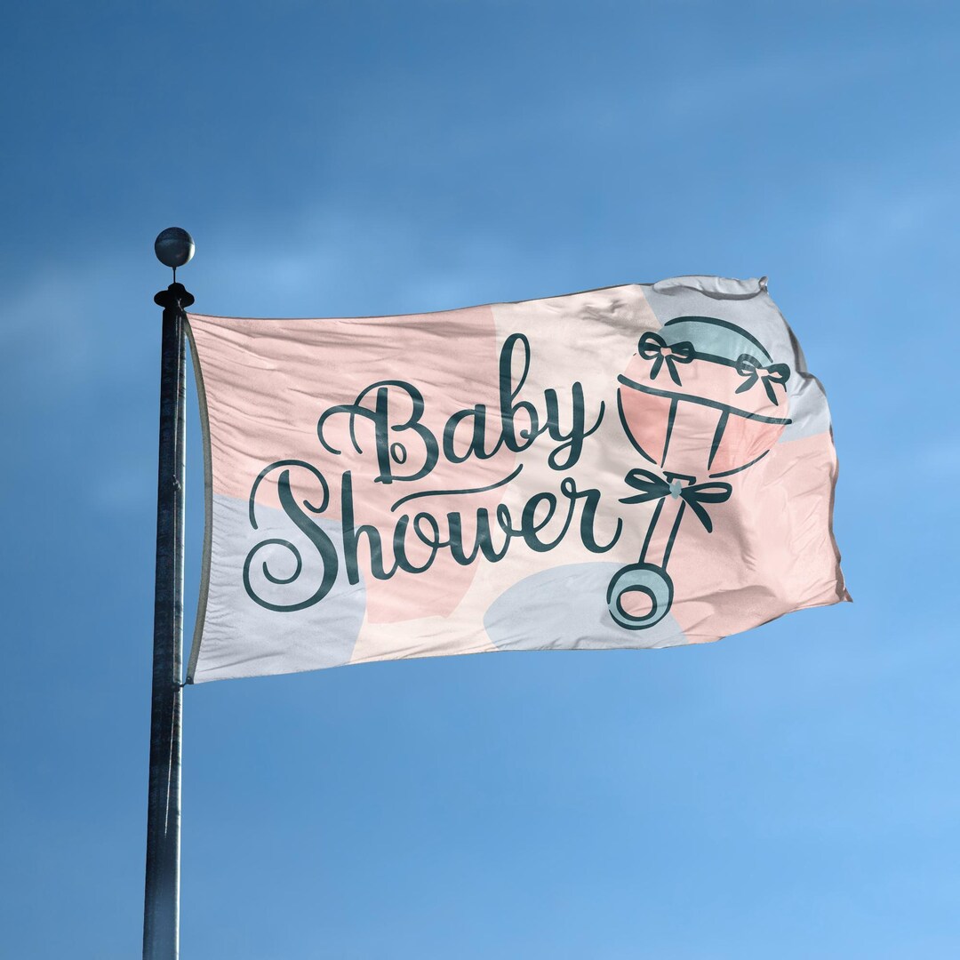 Baby Shower Flag – 12x18 in to 3x5 Ft Polyester Banner With Grommets - Etsy