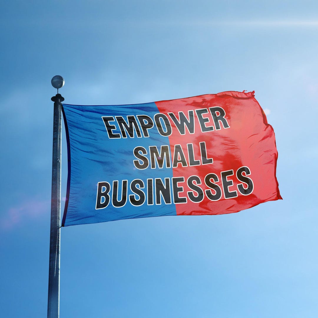 Empower Shops Flag 12x18 in to 3x5 Ft, Business Growth Banner, Shop Small Sign, Local Support ...