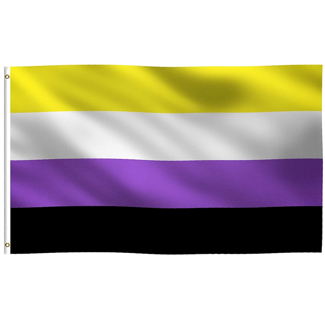 Nonbinary Gender Flag - 100% Polyester W/ Brass Grommets - Indoor ...