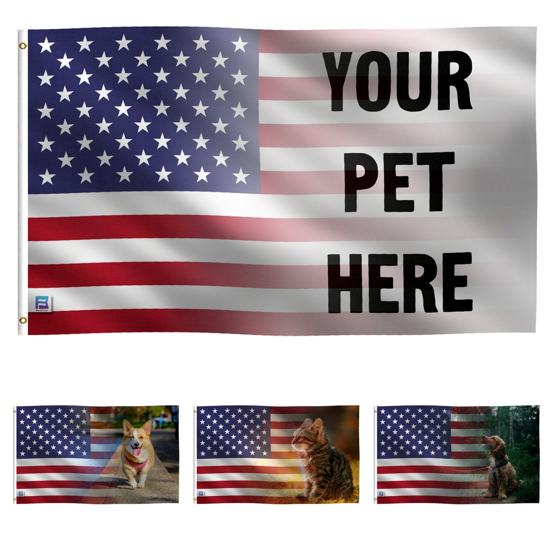 Custom Pet Flag 3x5 Ft, Personalized Dog Flag, American Outdoor Banner ...