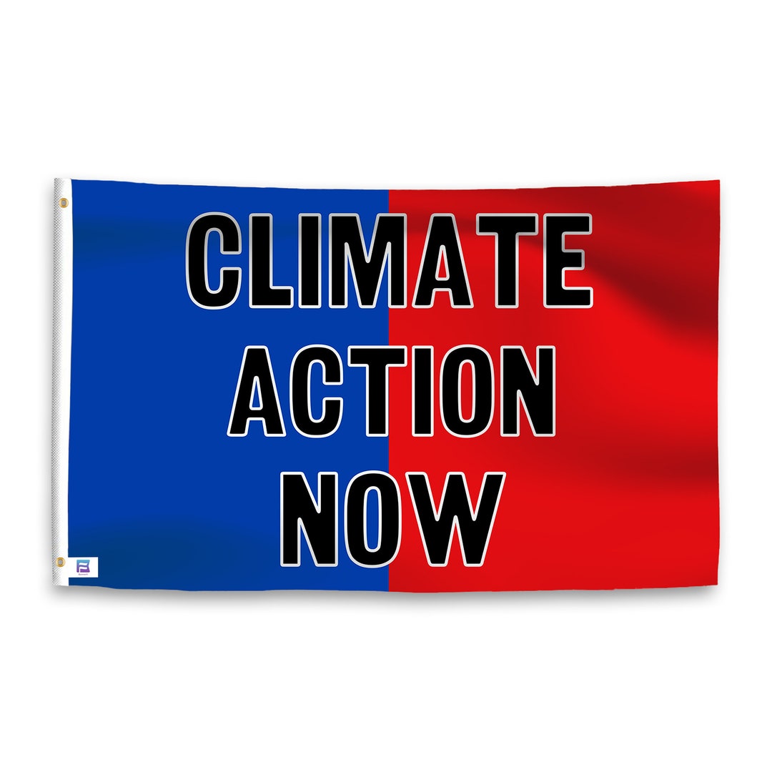 Climate Action Now Flag - 100% Polyester, Grommets or Sleeve, Indoor ...